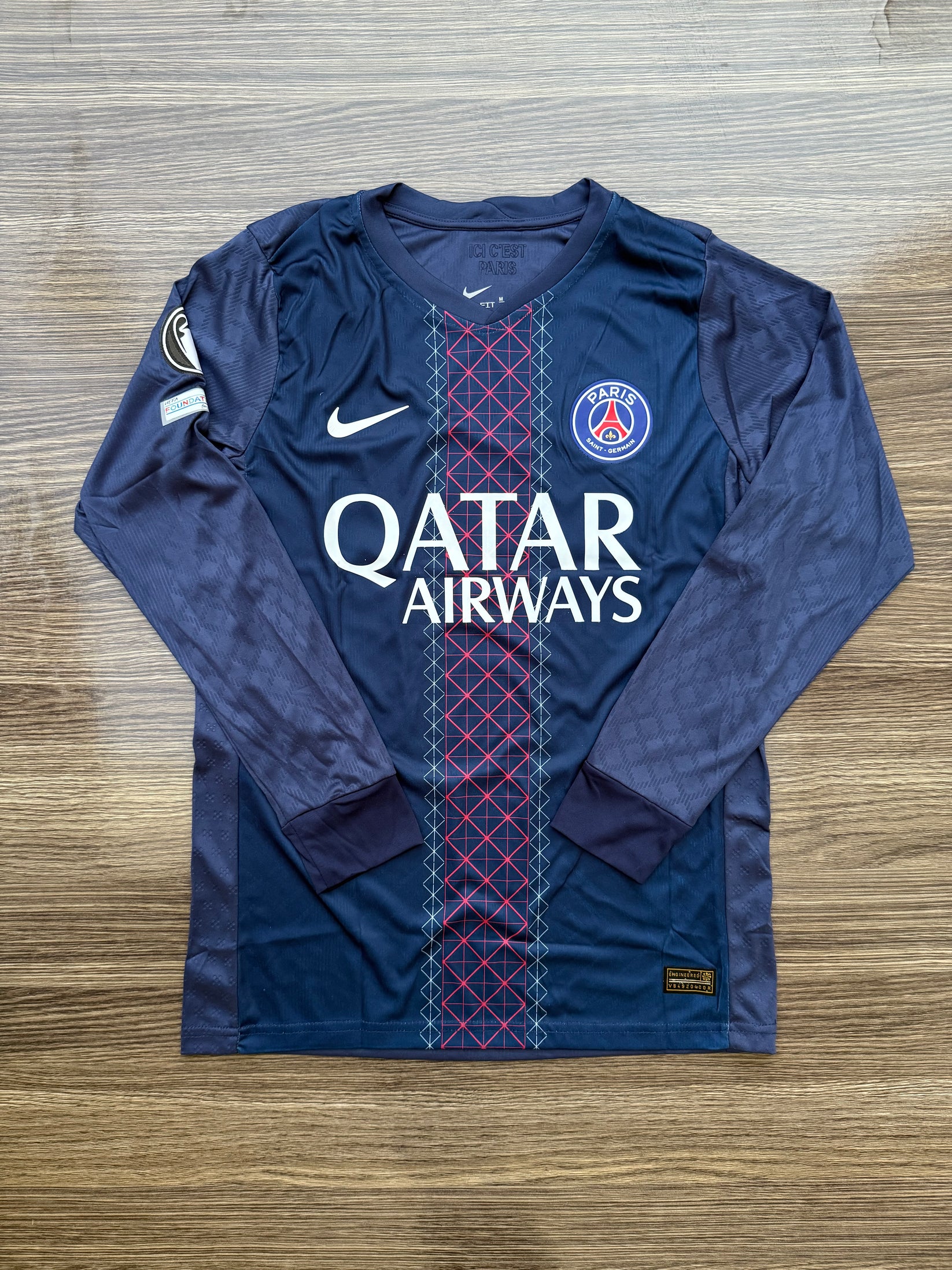 PSG 25/26 Home Kit Full Sleeves – FootballshirtsPK